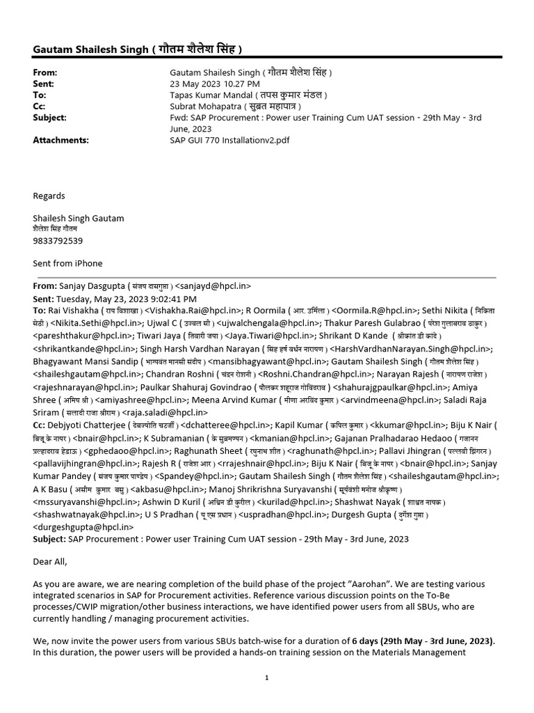 29 May SAP UAT Training | PDF | Computing