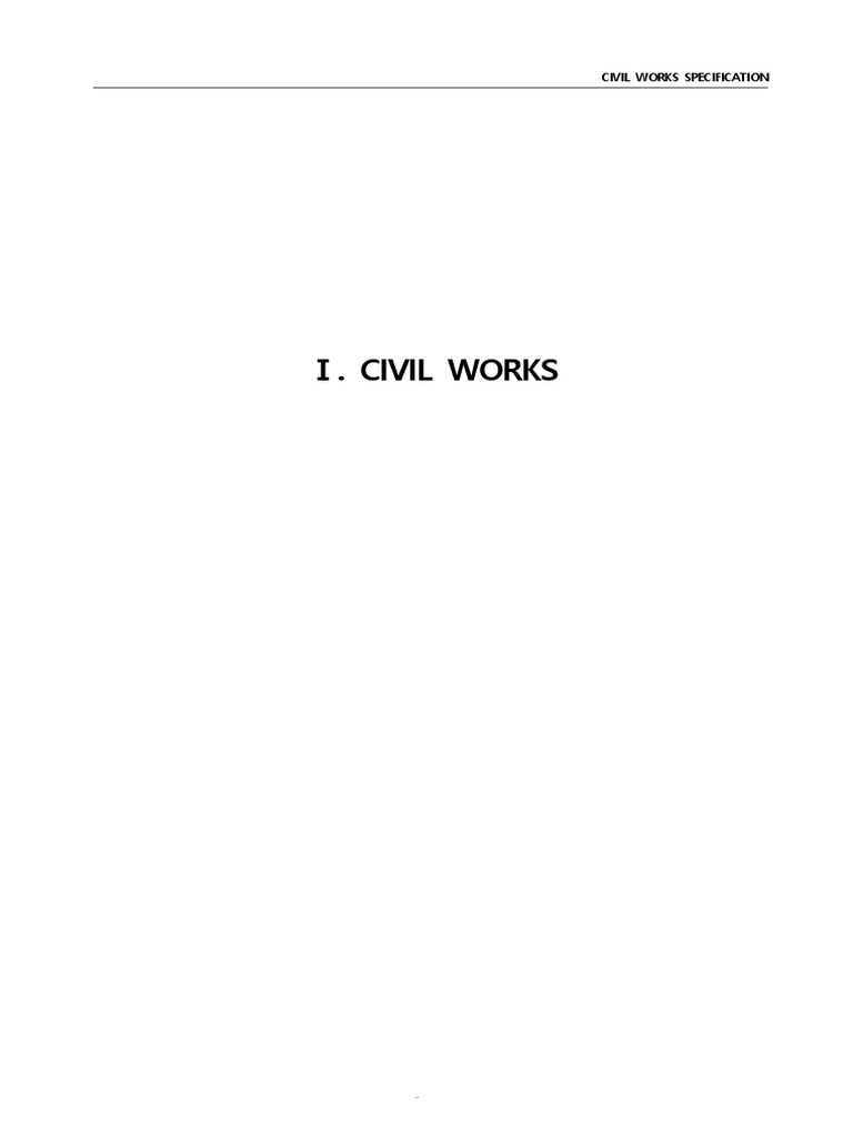 Civil Work Specification | PDF | Concrete | Drainage
