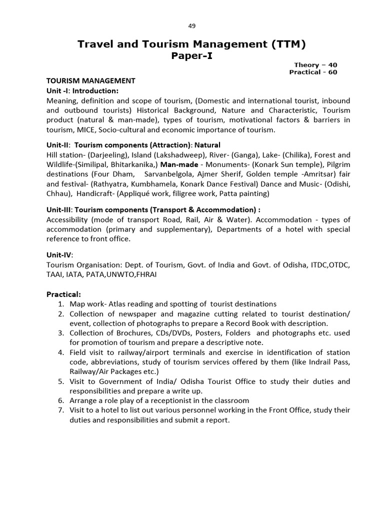 Travel & Tourism Management | PDF | Tourism | Service Industries