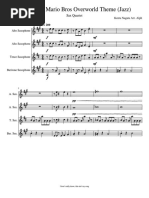 Super Mario Bros Theme - Alto Saxophone - Digital Sheet Music Sheet ...