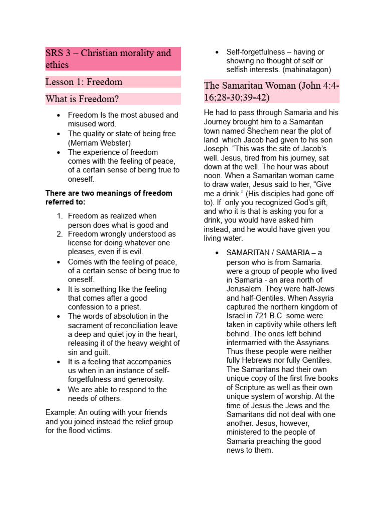 SRS 3 | PDF | Conscience | Jesus