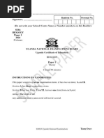 Wakissha Joint Mock Examination Uace 5152 Agriculture Past Paper 2024 | PDF