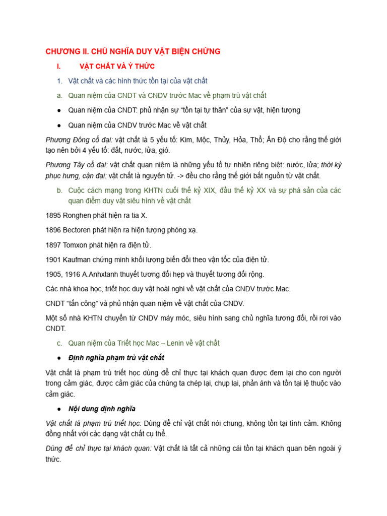 Chuong Ii. Chu Nghia Duy Vat Bien Chung | PDF