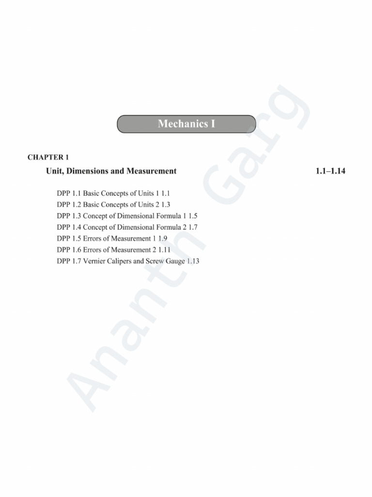 Dimensions and Measurement DPP | PDF