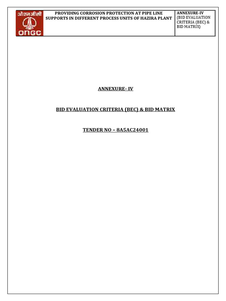 BEC and Bid Matrix | PDF | Joint Venture | Procurement
