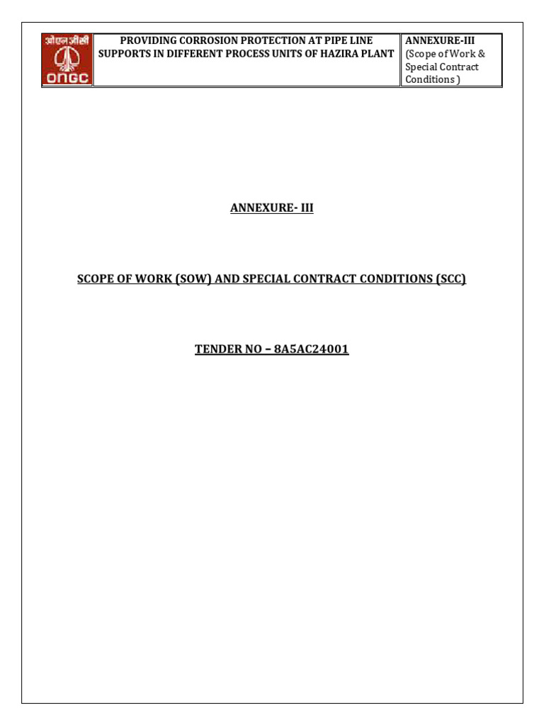 SOW and SCC | PDF | Pipe (Fluid Conveyance) | Scaffolding