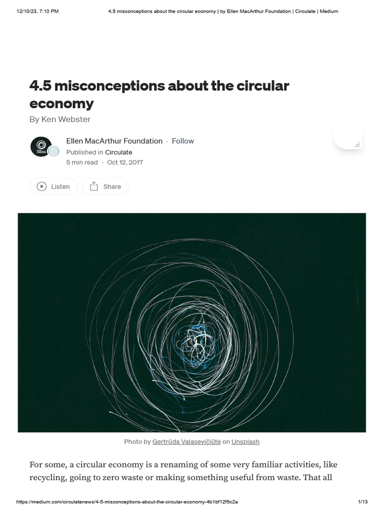 4.5 Misconceptions About The Circular Economy - by Ellen MacArthur ...