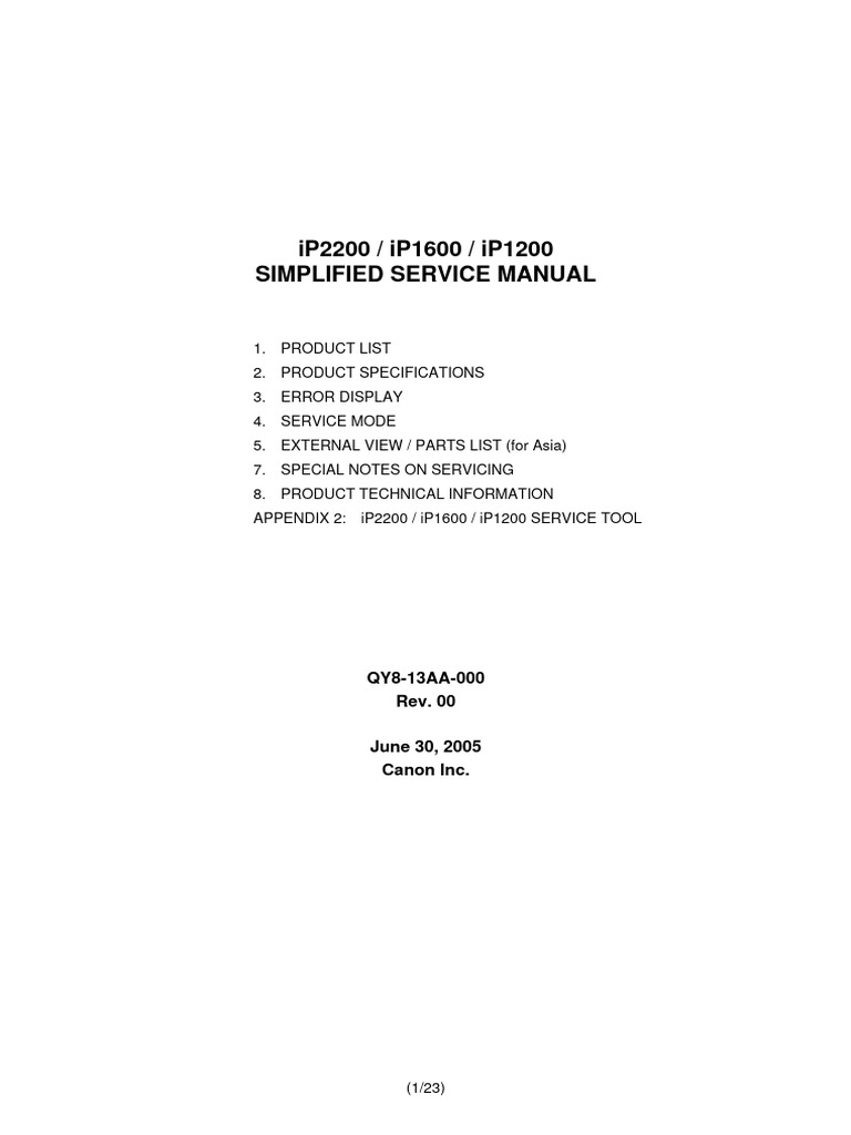 Ip2200 1600-ssm | PDF | Printer (Computing) | Paper