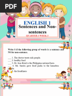 Activity On Sentence and Non Sentences | PDF