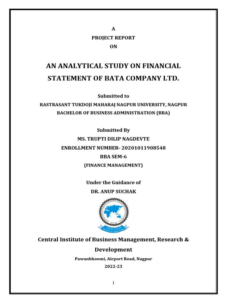 BBA Project | Download Free PDF | Capital Structure | Profit (Economics)