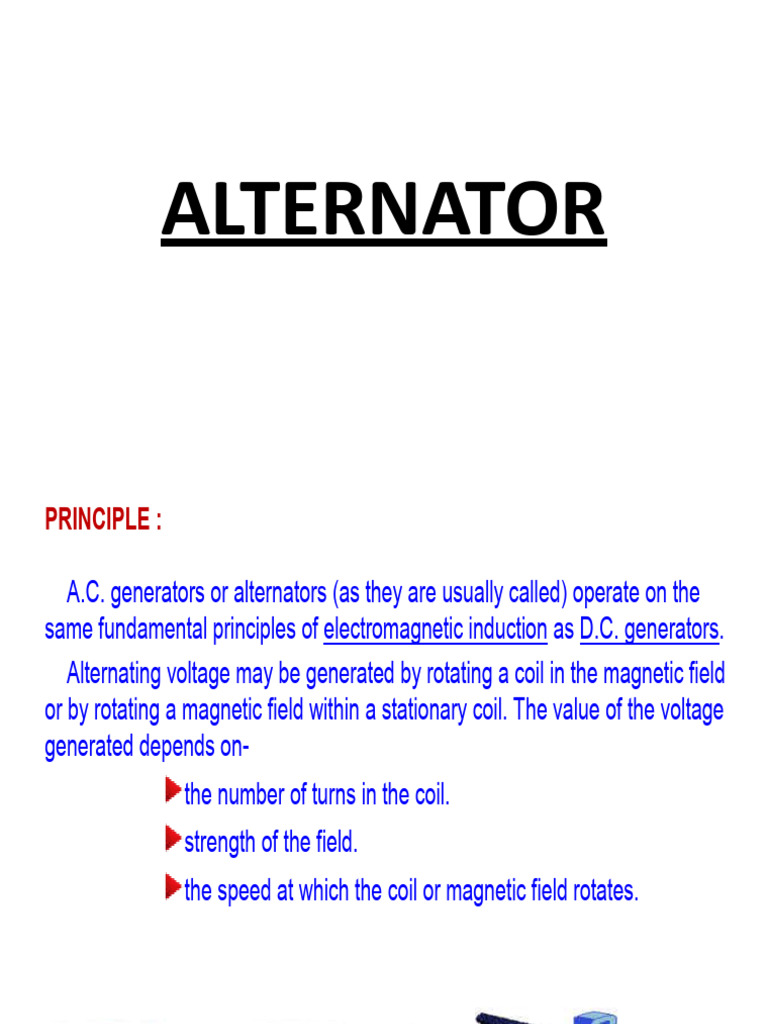 Alernator | PDF | Electric Generator | Electrical Engineering