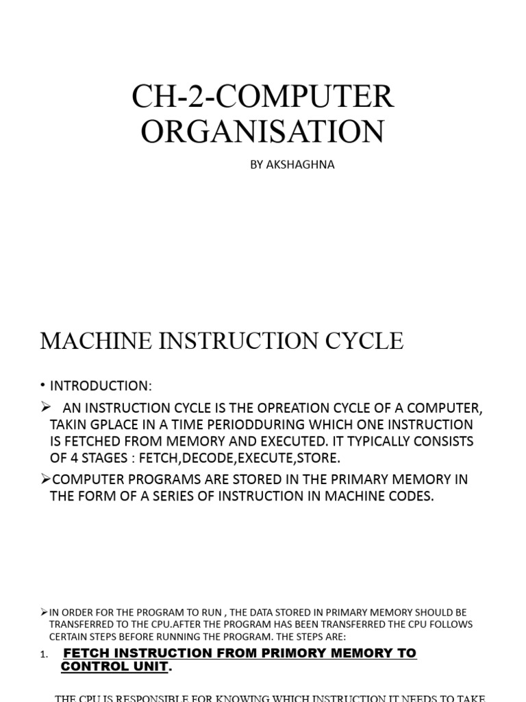 Understanding Computer Instruction Cycle | PDF | Computer Data Storage | Random Access Memory