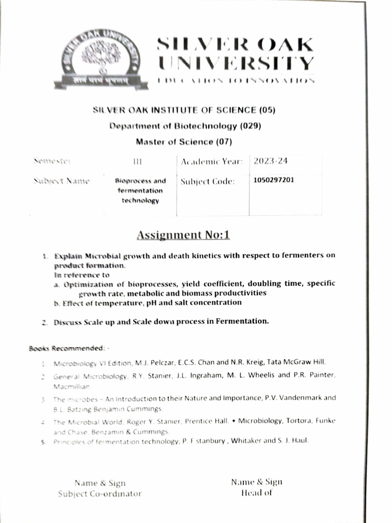 Assignments | PDF | Microbiology | Life Sciences