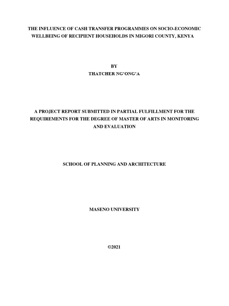 Research Project Report - Thatcher Ng'Ong'A - Signed | PDF | President ...