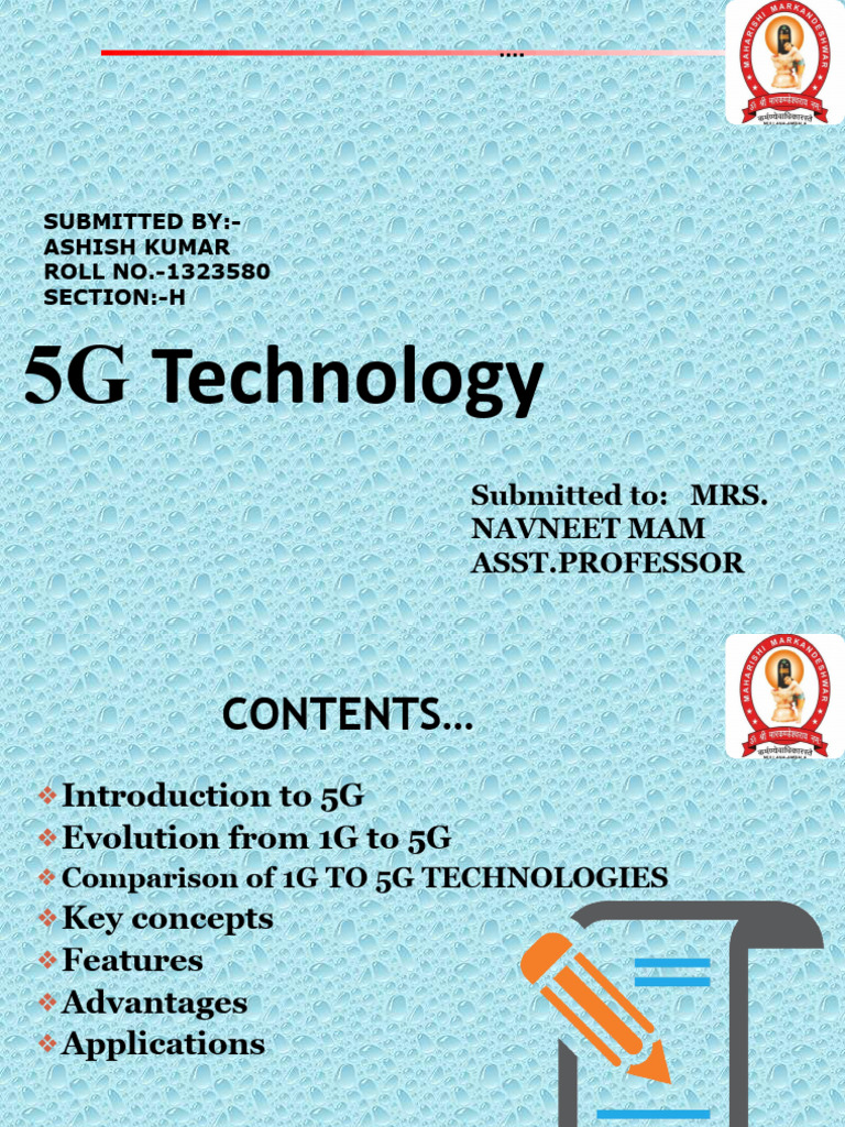 Ashish Kumar PPT 5G | PDF | 4 G | Telephone