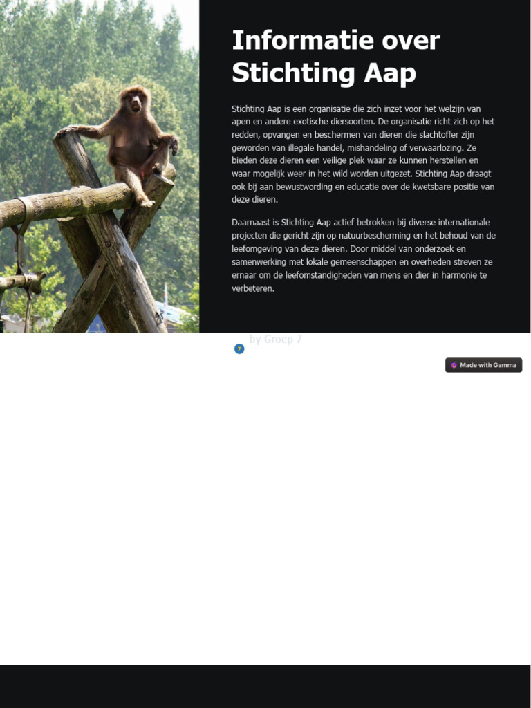 Informatie Over Stichting Aap | PDF