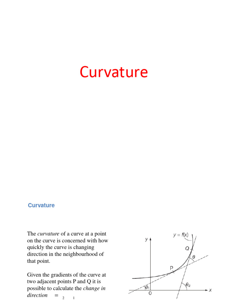 Curvature | PDF | Curvature | Circle