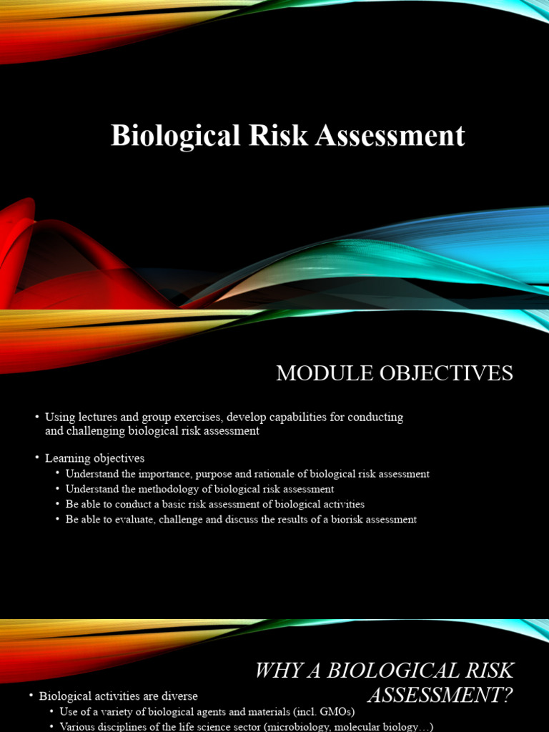 Biological Risk Assessment | PDF | Risk | Hazards
