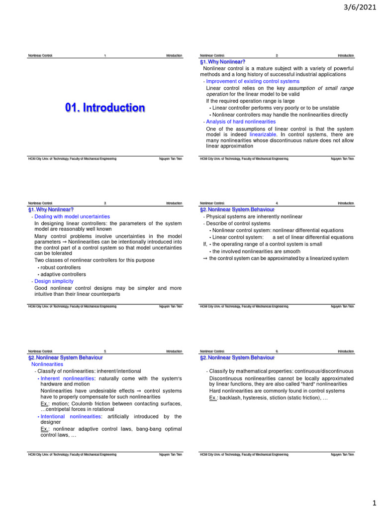 Ch.01 Introduction | PDF | Chaos Theory | Nonlinear System