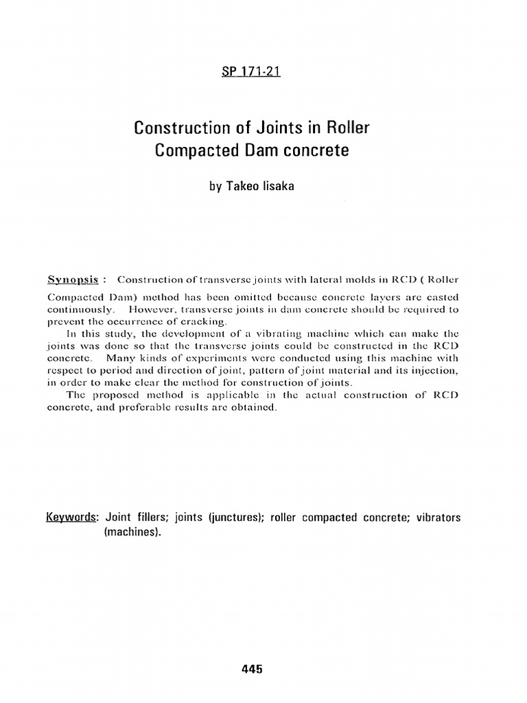 Sp171-21- Construction of Rcc Dam Concrete | PDF | Concrete ...