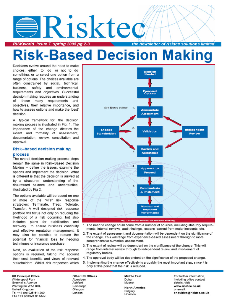 Risk Based Decision Making | PDF | Risk | Decision Making