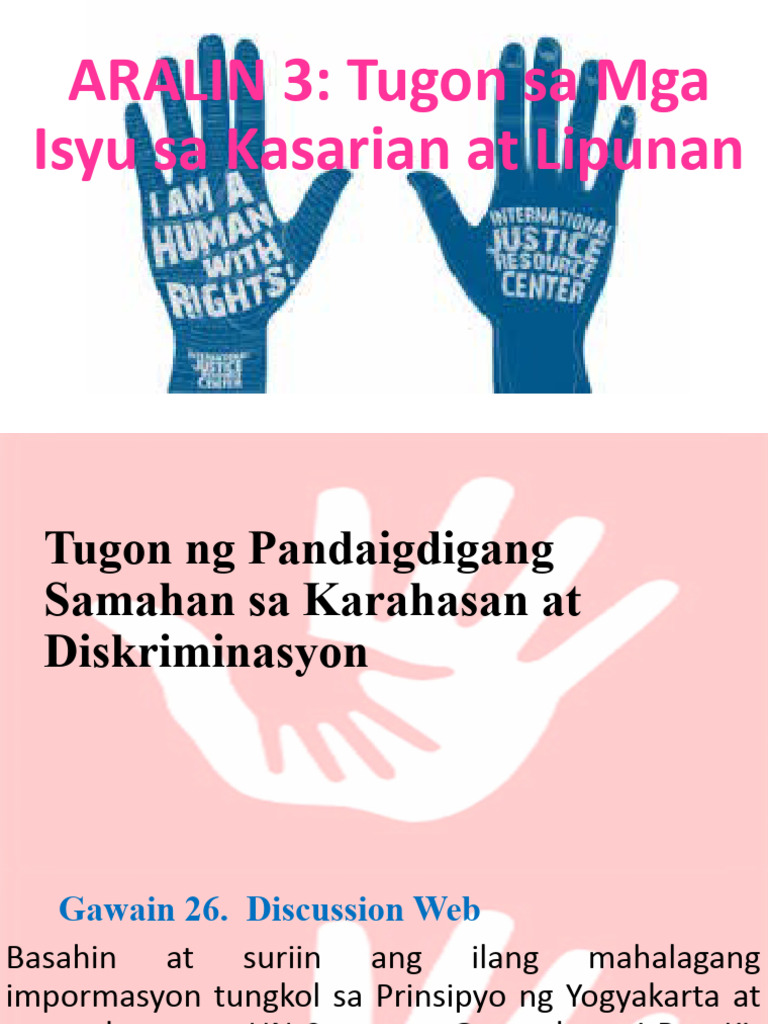 8.tugon Sa Mga Isyu Sa Kasarian at Lipunan | PDF