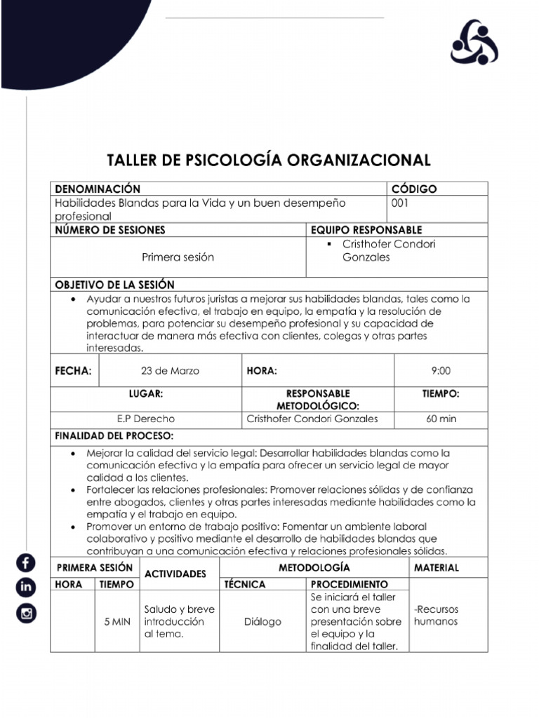 Taller de Habilidades Blandas . | PDF Taller de Habilidades Blandas . | PDF