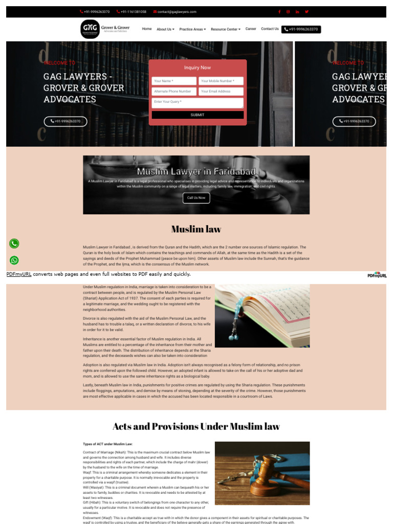 Muslim Lawyer in Faridabad | PDF