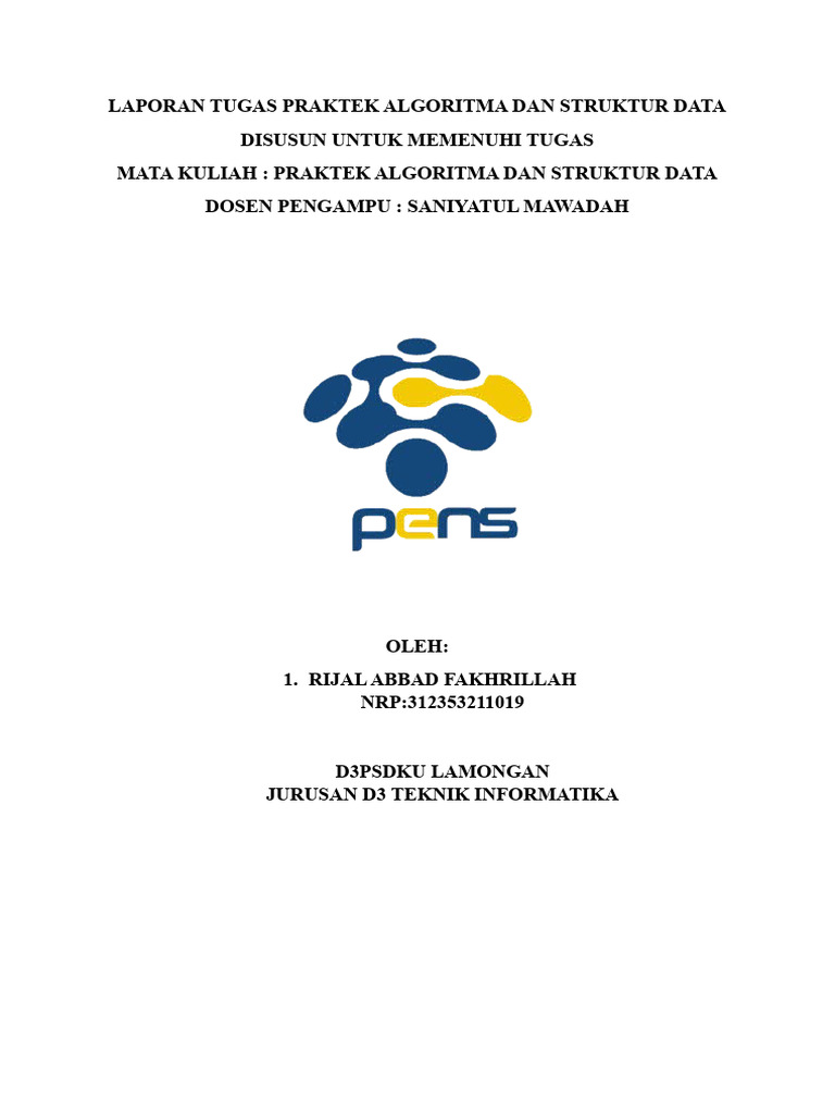 Laporan Tugas Praktek Algoritma Dan Struktur Data 4 | PDF | Computer ... Laporan Tugas Praktek Algoritma Dan Struktur Data 4 | PDF | Computer ...