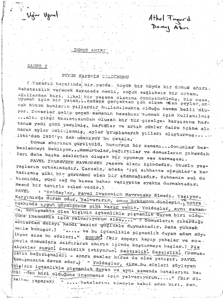 18) Athol Fugard - Domuz Ahiri (1k-1e) | PDF