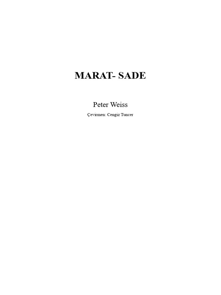 Marat-Sade - Peter Weiss | PDF