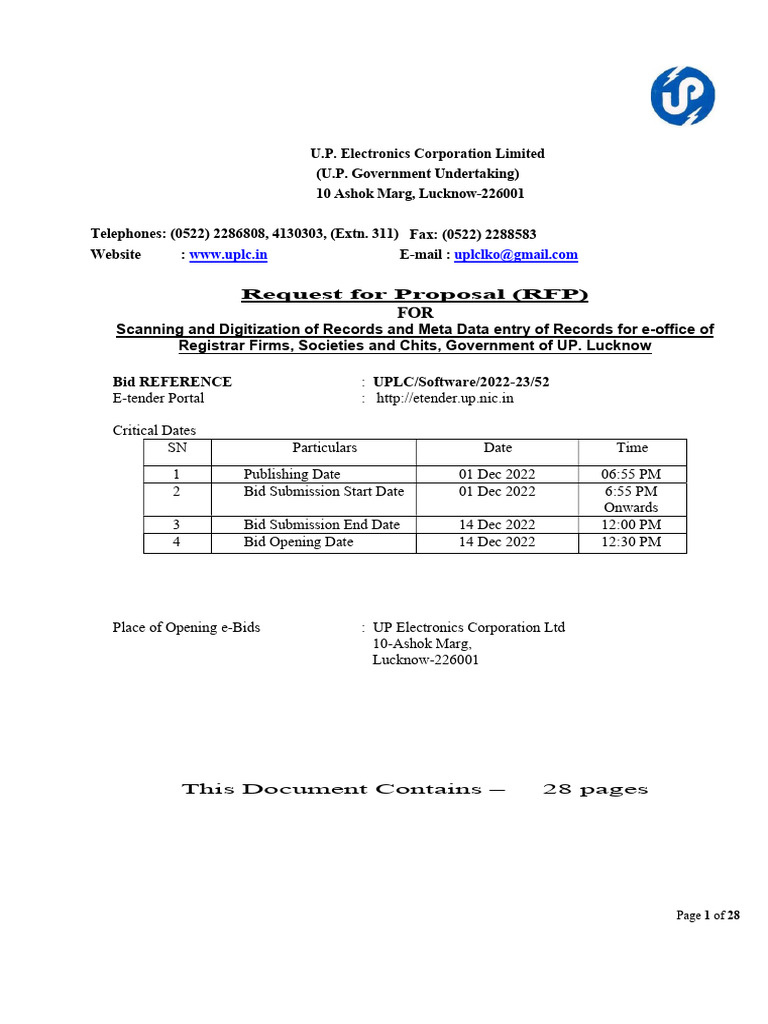 Chit Fund | PDF | Request For Proposal | Computing