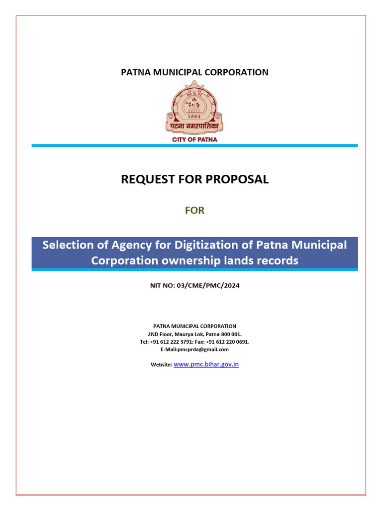 14613_RFP NIT 03 | PDF | Request For Proposal | Business