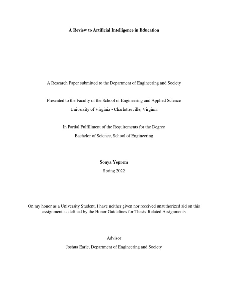 Yeprem Sonya STS Research Paper | PDF | Artificial Intelligence ...