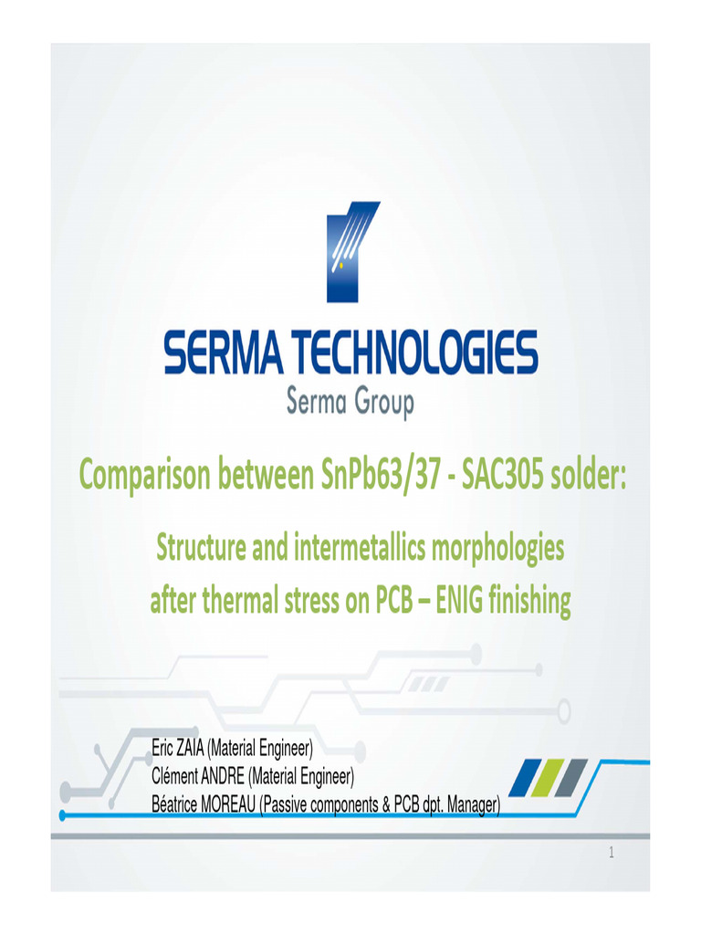 Solder Comparison: SnPb vs SAC305 IMC Analysis | PDF | Printed Circuit ...