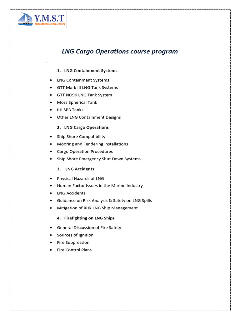 LNG Cargo Operations | PDF