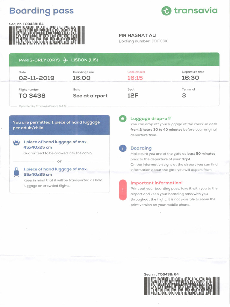 Hasnat Ali Paris To Lisbon | PDF