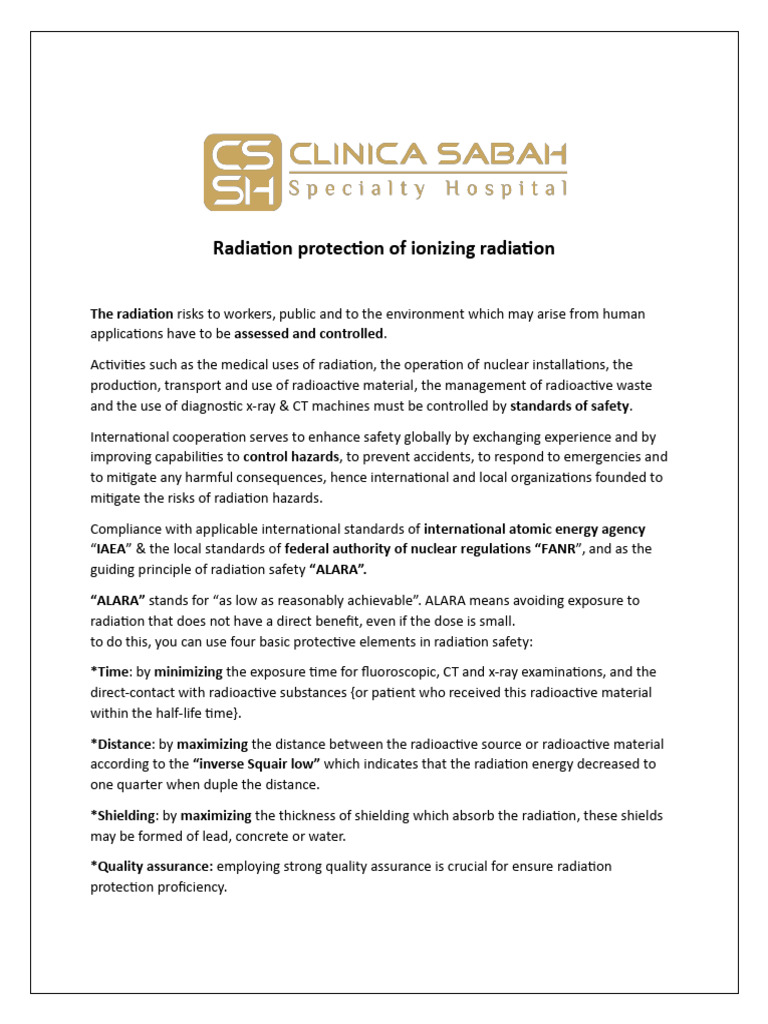 Radiation Protection of Ionizing Radiation | PDF | Radiation Protection | Ionizing Radiation