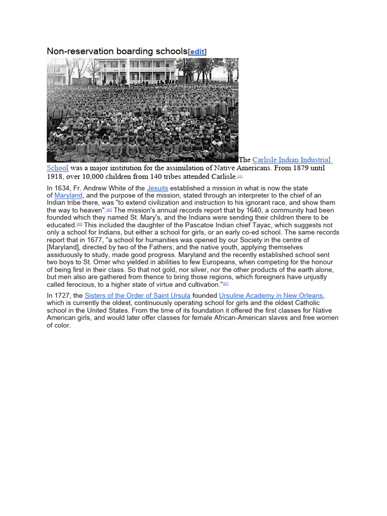 Native American Education and Boarding Schools | PDF | Native Americans ...