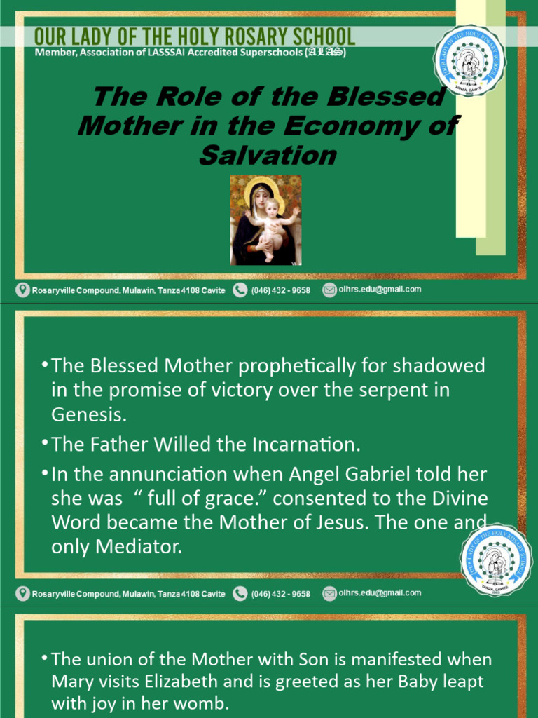 Lesson+25+ +the+Role+of+the+Blessed+Mother+in+The | PDF | Mary, Mother Of Jesus | Jesus