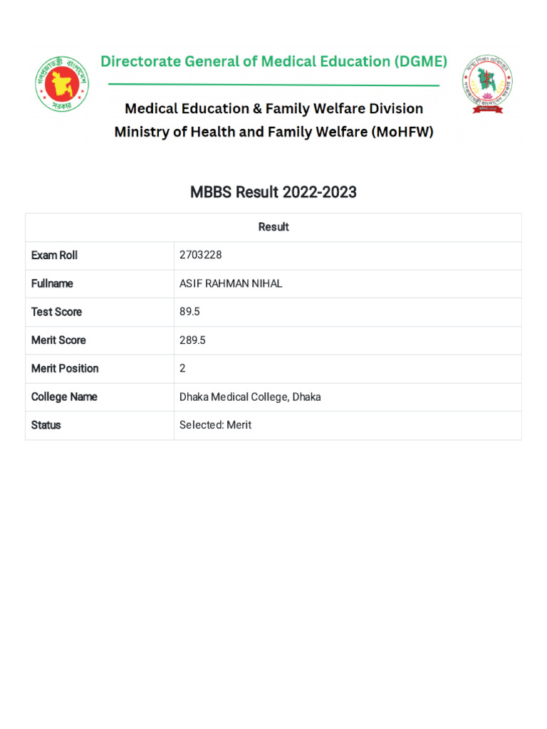 DGME Results | PDF