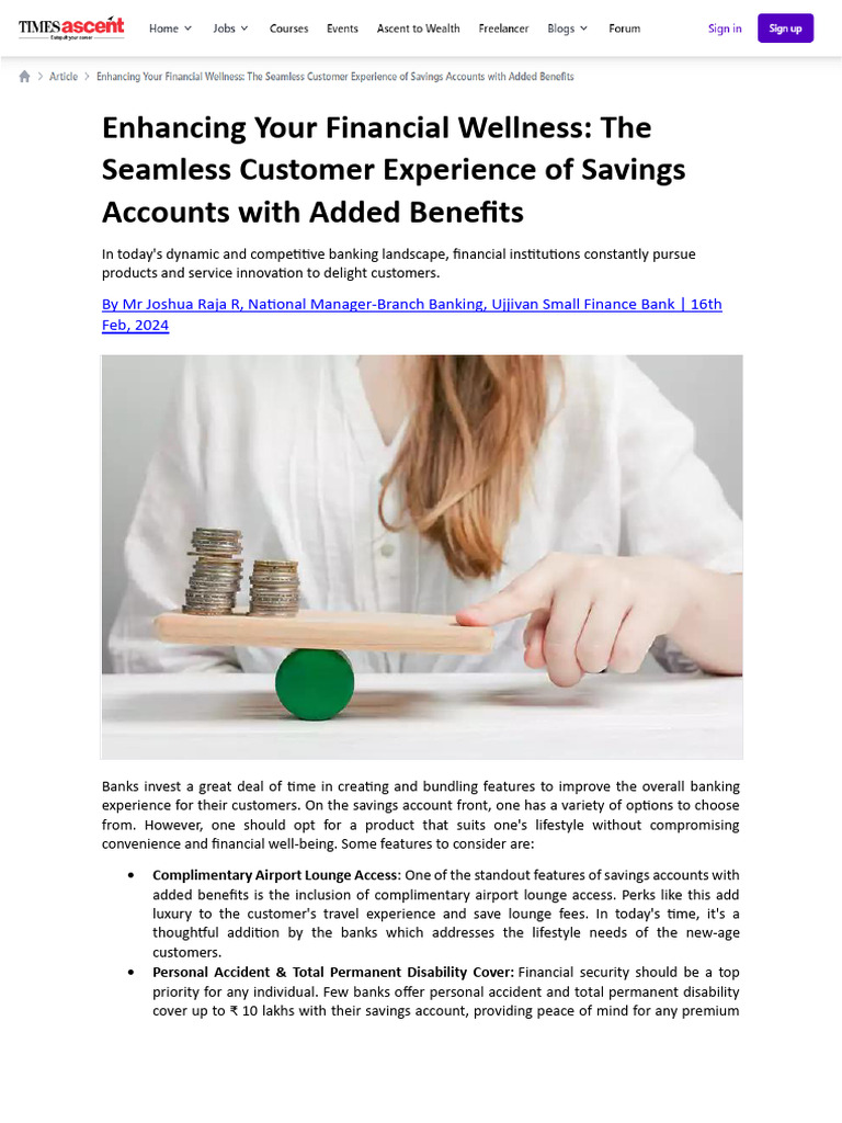 Times Ascent - Enhancing Your Financial Wellness - The Seamless ...