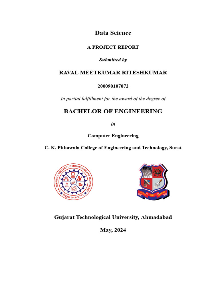 Data Science Internship Report | PDF | Software Testing | Algorithmic ...