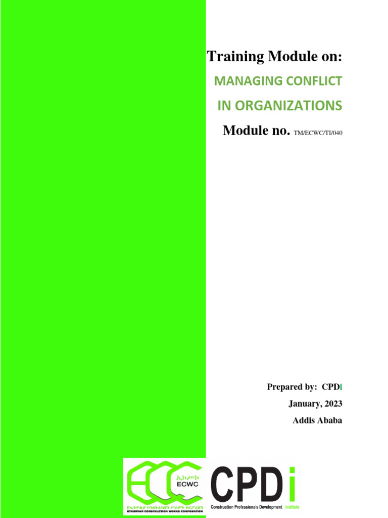 managing conflict Module | PDF