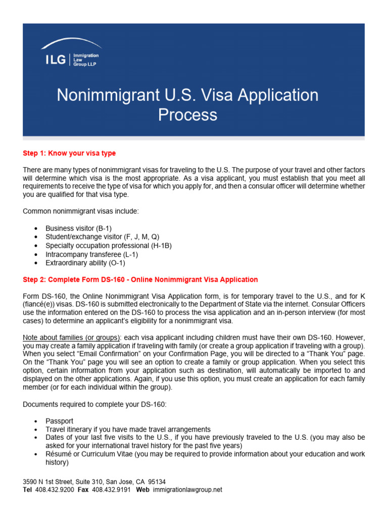 Nonimmigrant US Visa Application Process | PDF | Career & Growth | Social Science