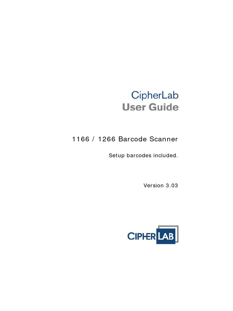 Cipherlab 1166 1266 Instrukcja Obslugi | PDF | Input/Output | Information And Communications ...