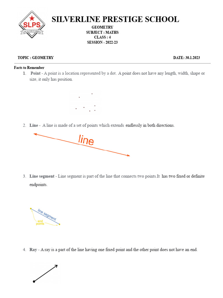 Class 4 - Geometry | PDF