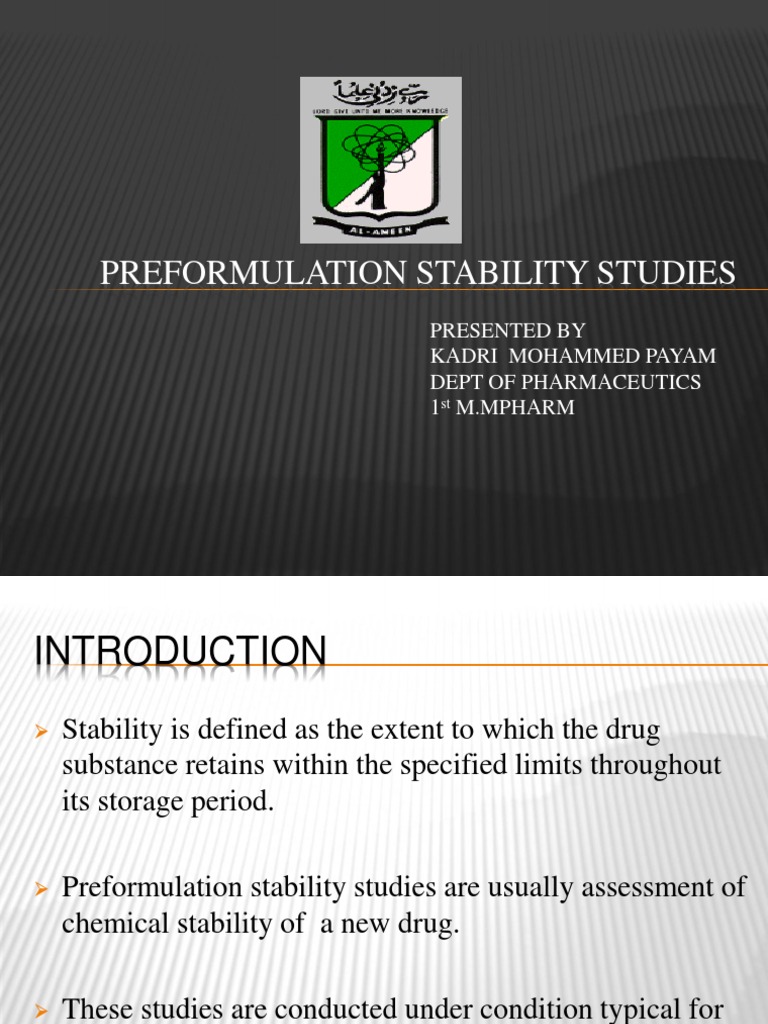 Pre Formulation Stability Studies | Download Free PDF | Catalysis ...