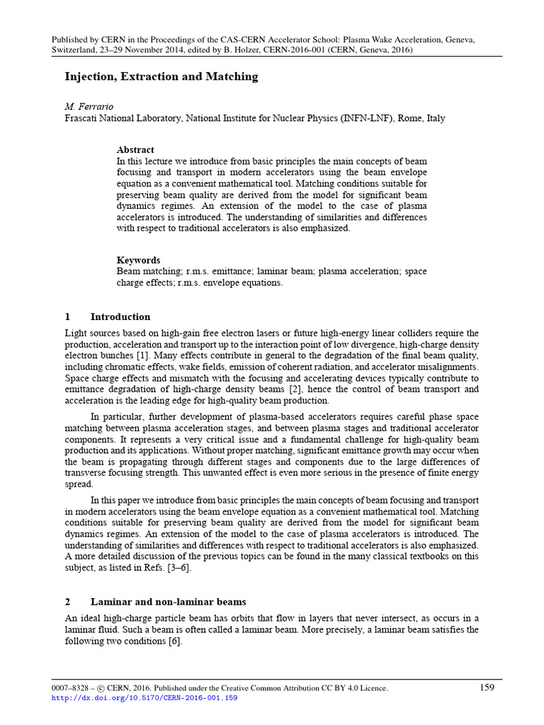 Injection, Extraction and Matching | PDF | Particle Accelerator | Waves