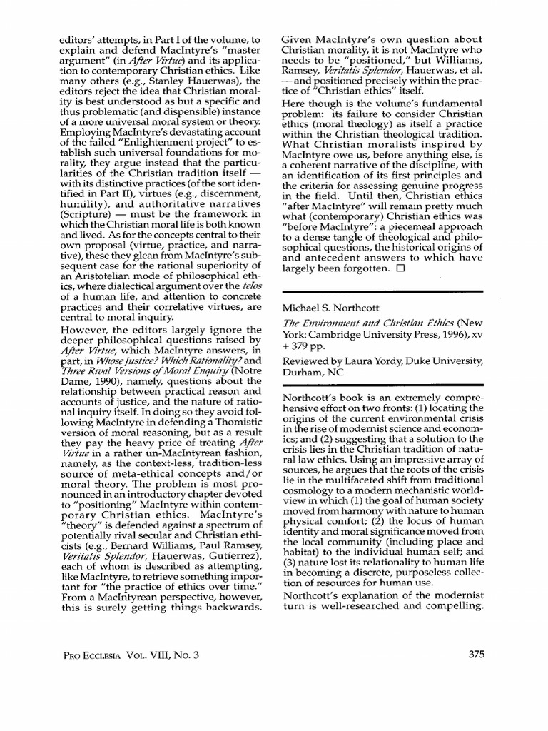 The Environment and Christian Ethics | PDF | Religious Belief And ...